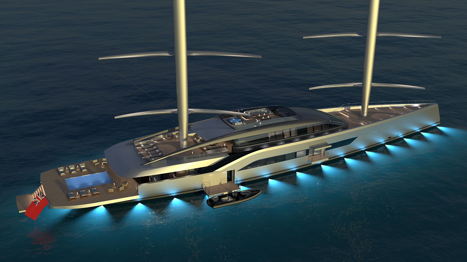 Dixon Yacht Design Presents 70m Falcon Rig Concept Project NewDawn